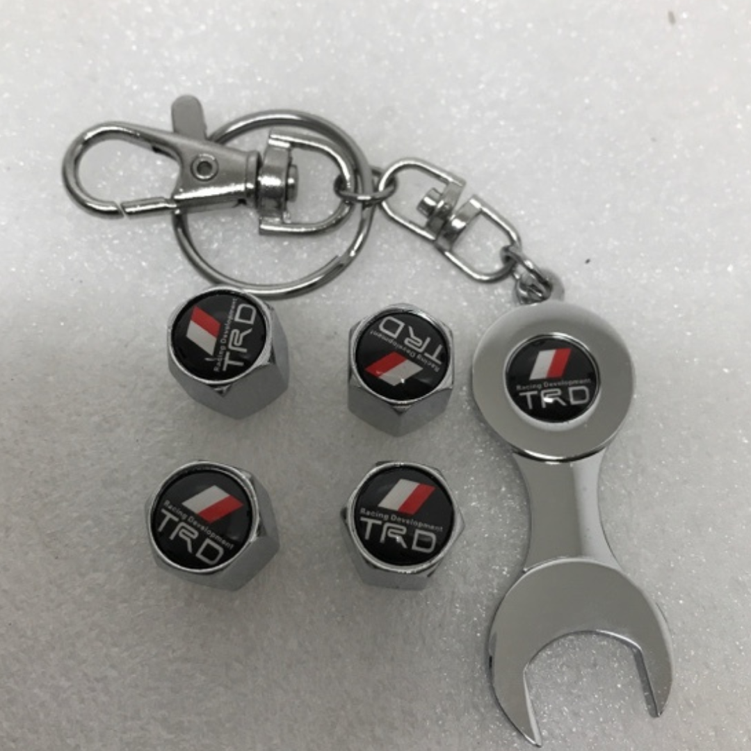 Set of 4 Universal TRD Wheel Air Stem Valve Cap with key 560ff89c ...